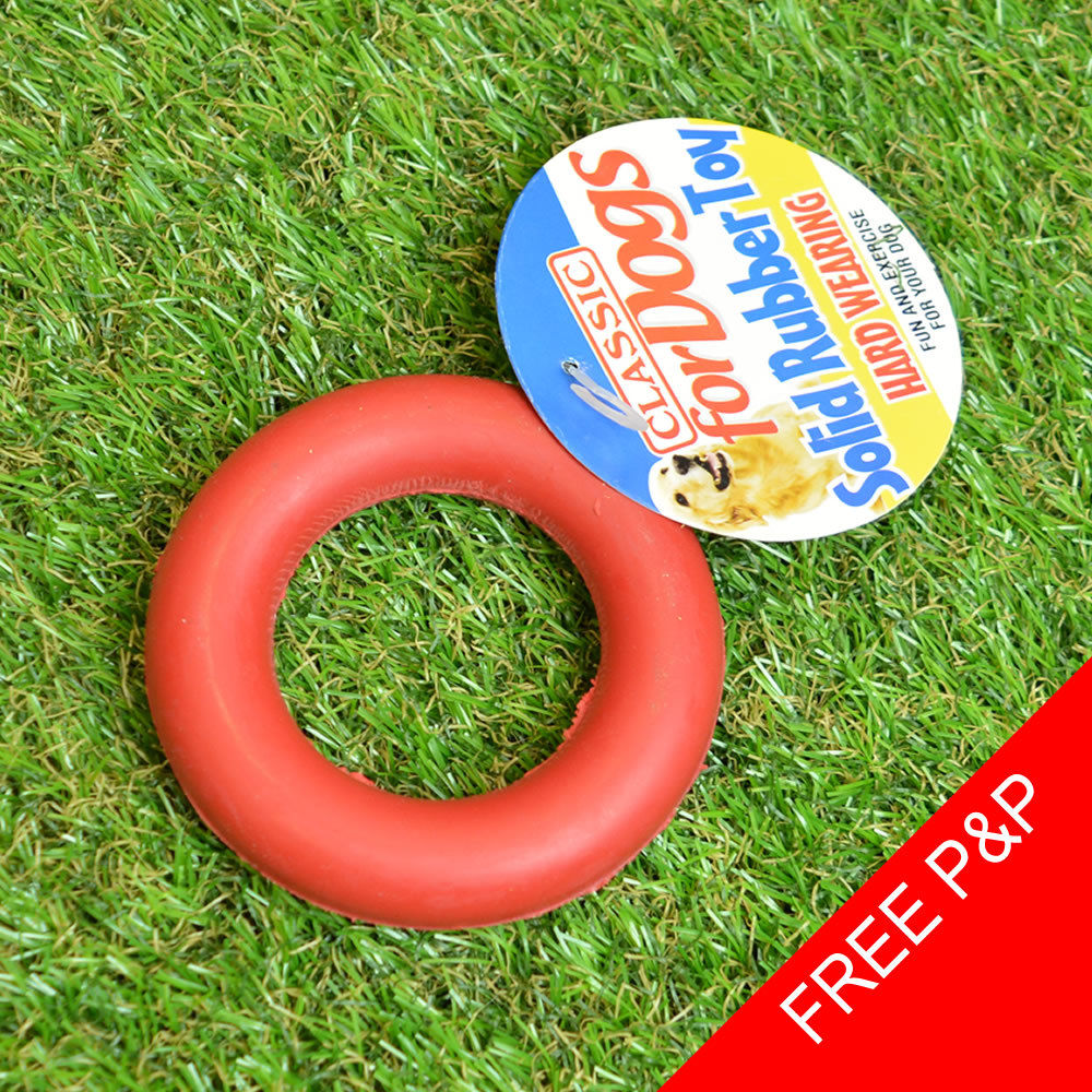 Rubber Ring Dog Toy - Small 9cm - 4Colours - Chew - Play - Teeth Theet ...